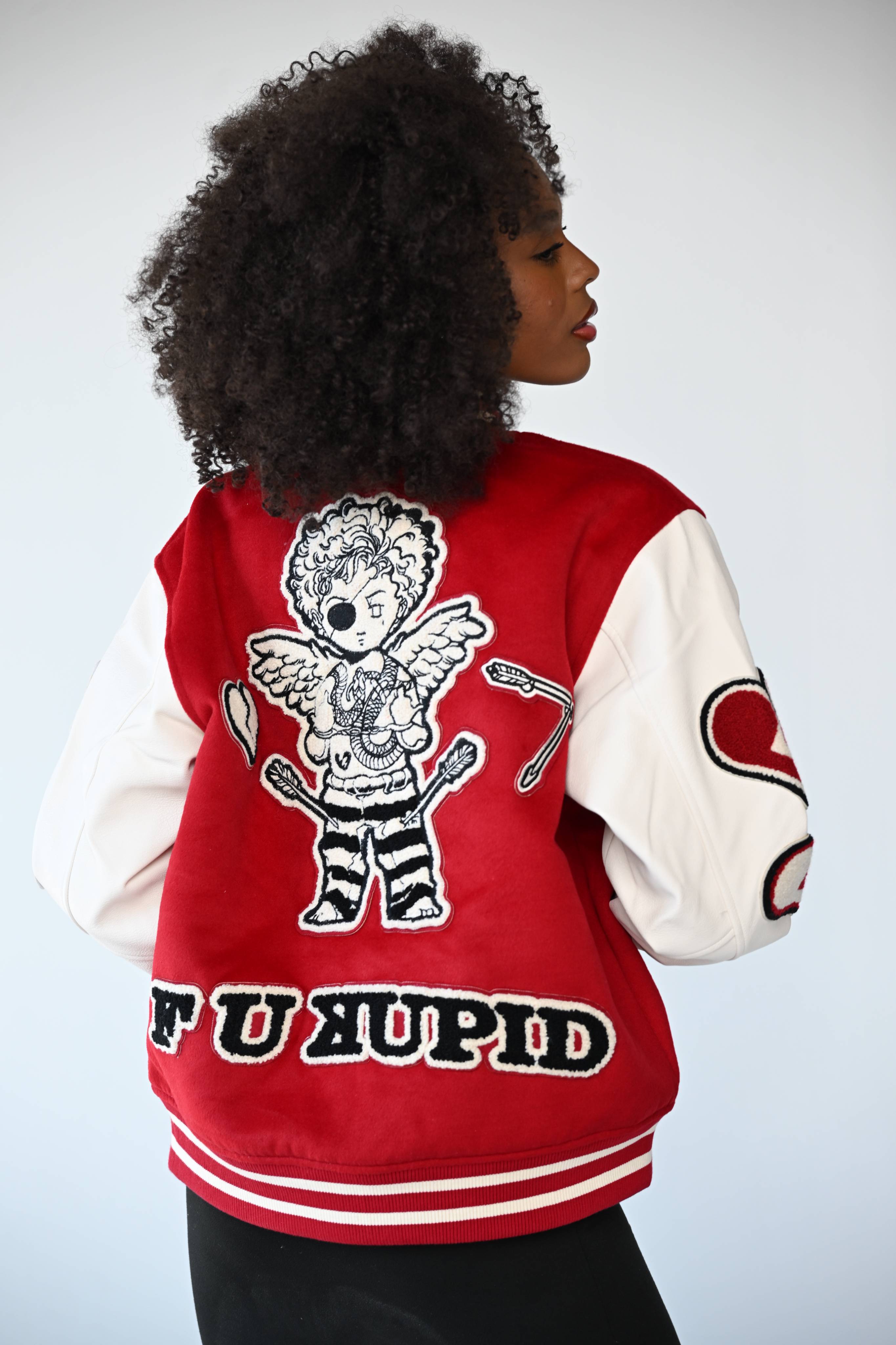 Heartbreaker 41 Letterman Jacket - Rebellious Red – F U Kupid